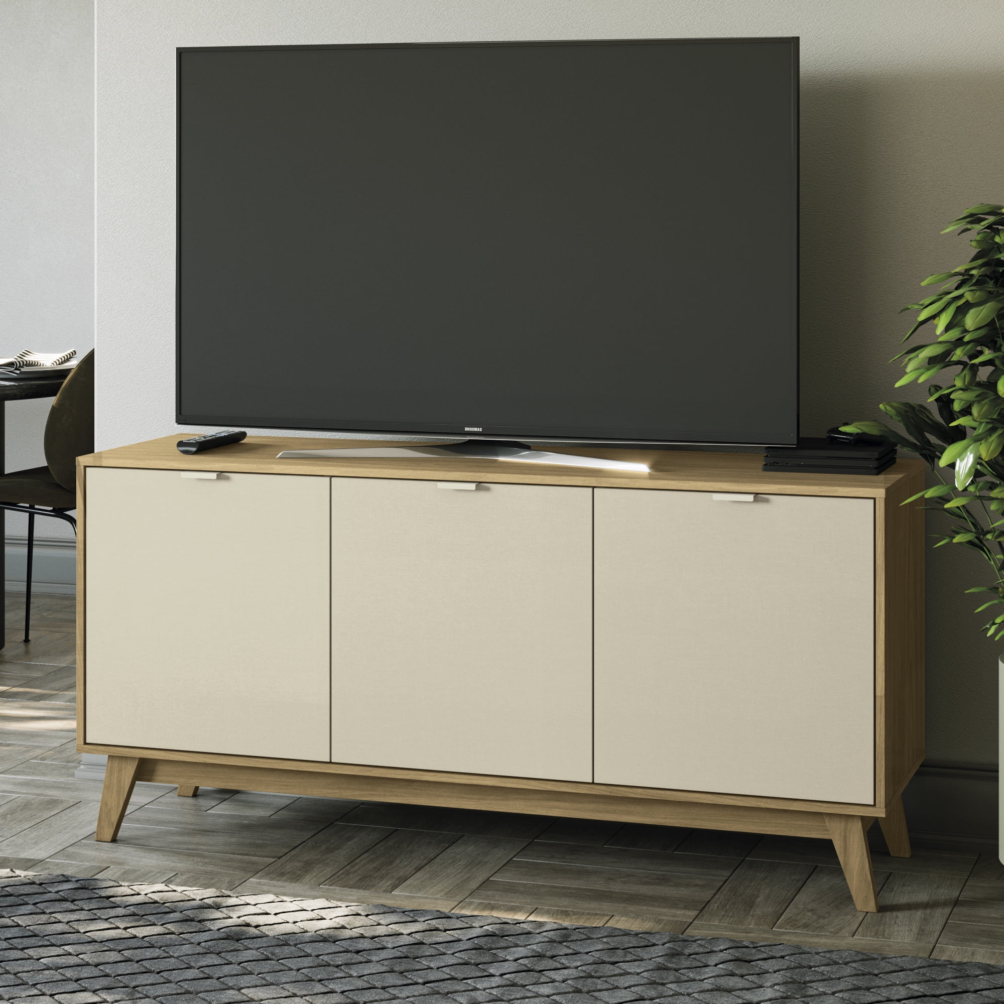 Free Shipping! Kappesberg Venice 59in 3-Door Sideboard Buffet Light ...
