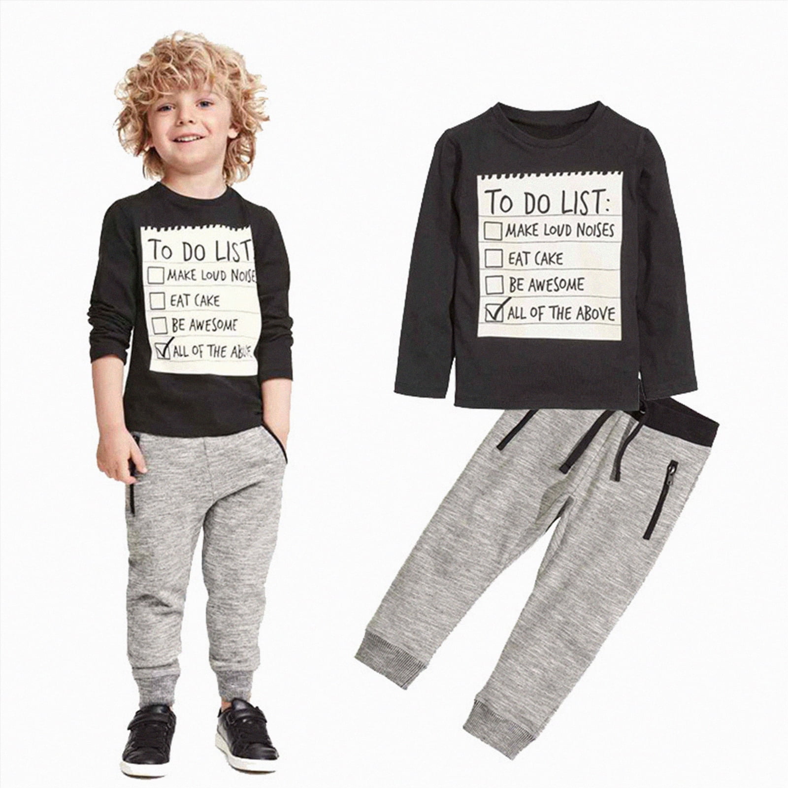 Kaprioy Boys Clothes Set,2Pcs Kids Toddler Boy Autumn Winter Handsome ...