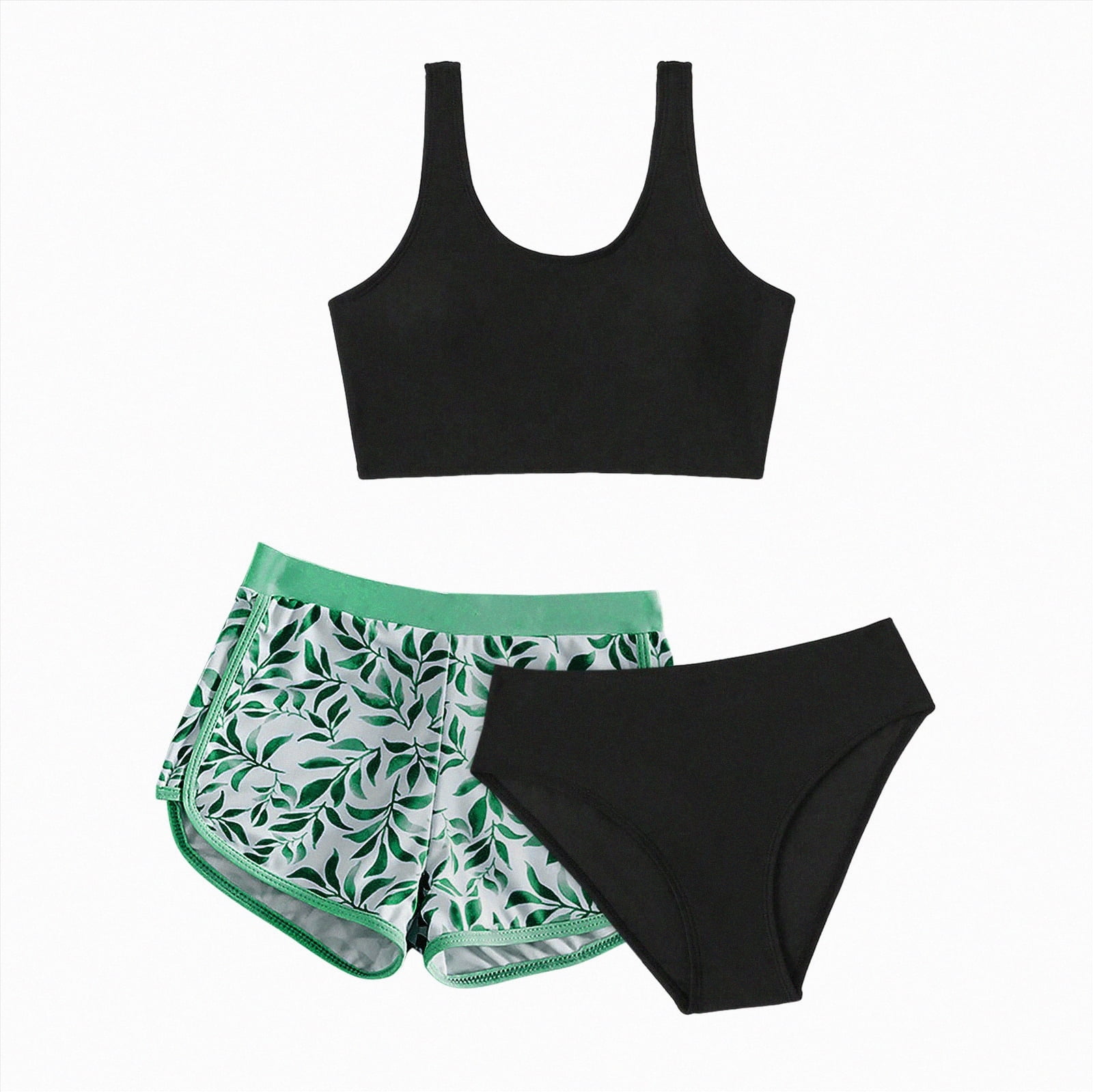 Kaprioy Girls Swimsuits 3 PCS Girls Bathing Suits Girls 3 Piece Bathing ...