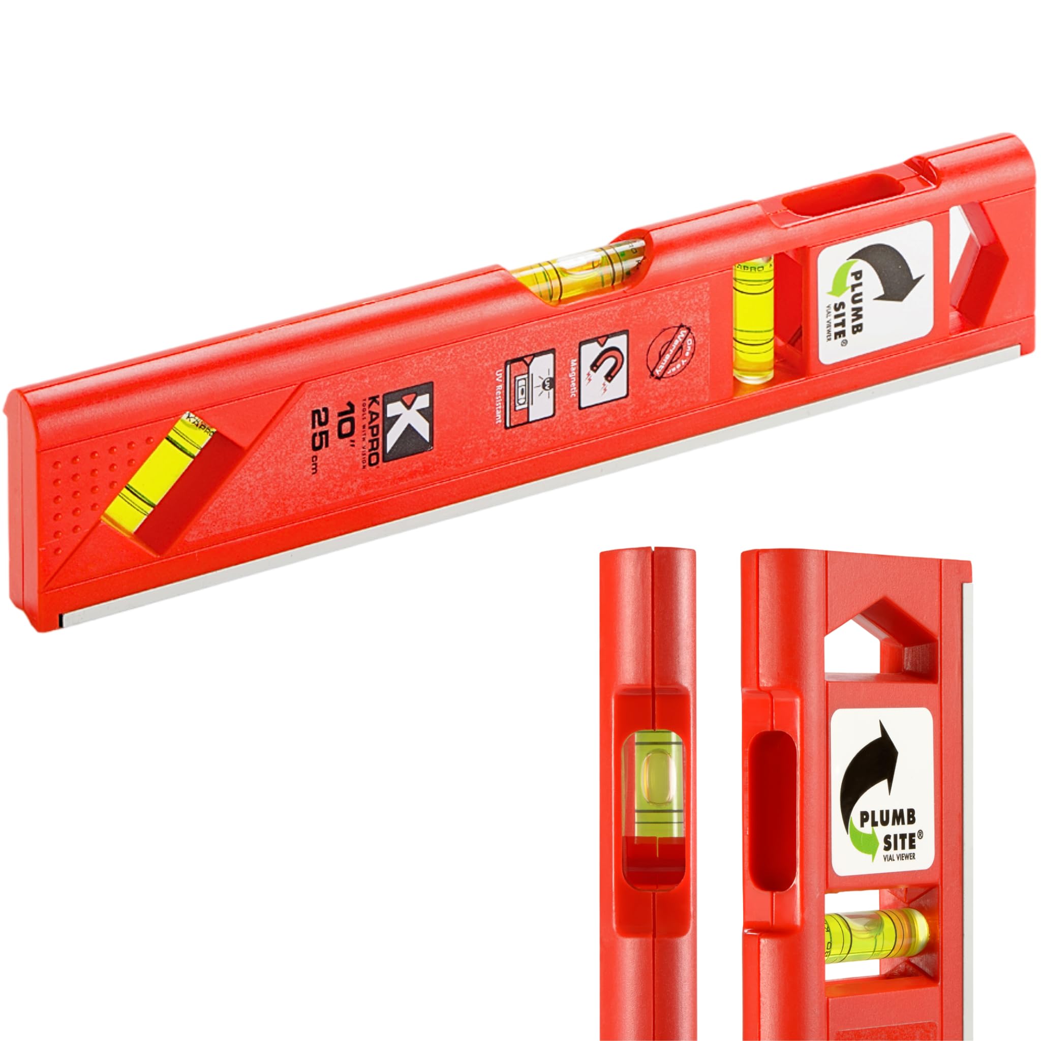 Kapro - 929 Magnetic Toolbox Level + Plumb Site - For Leveling and ...