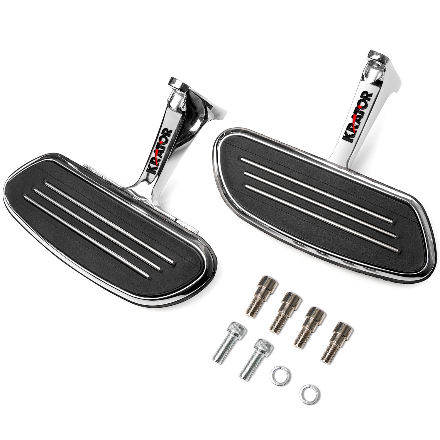 KapscoMoto Chrome Rear Passenger Floorboards Streamliner-Style Flip-Up ...
