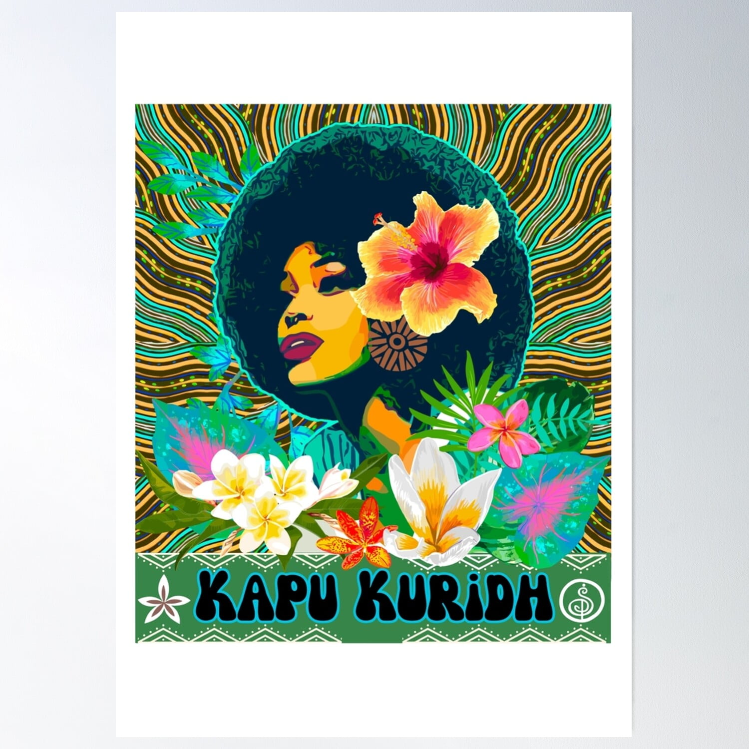 Kapu Kuridh (Beautiful Afro) #4 By Sharon Phineasa Poster Wall Art ...