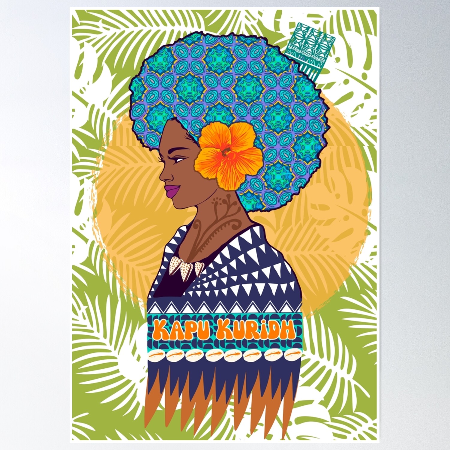 Kapu Kuridh (Beautiful Afro) #6_Orange Hibiscus By Sharon Phineasa ...