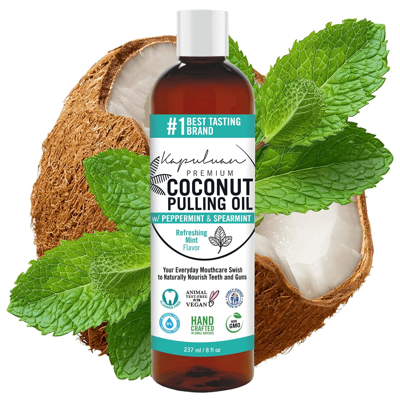Kapuluan Coconut Pulling Oil IFF17 for Teeth and Gums Mouthwash, 100% ...
