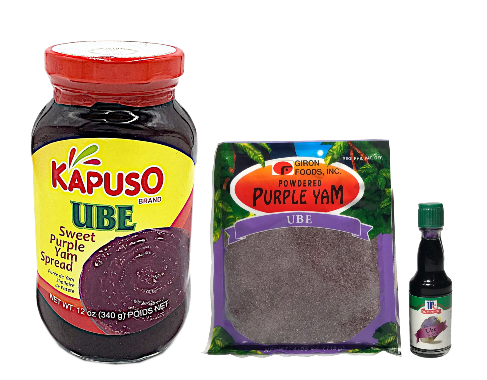 Kapuso Ube Jam, Giron Powdered Ube and McCormick Ube Flavoring ...