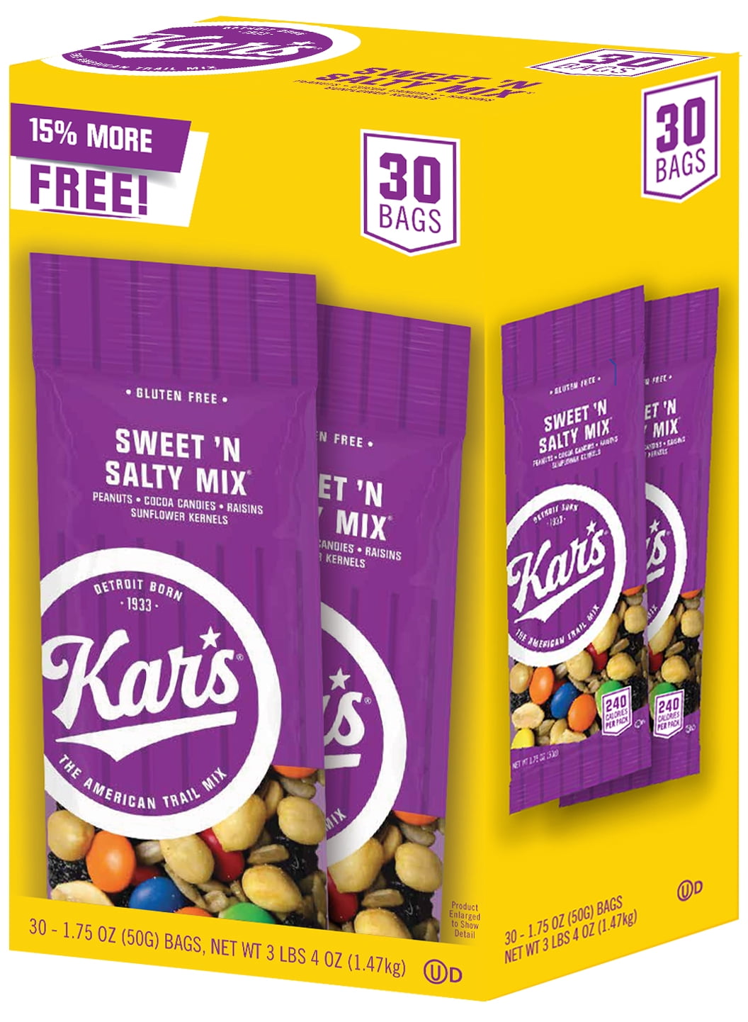 Kar's Gluten-Free Sweet 'n Salty Trail Mixes, 1.75 Oz, 30 Count - Walmart.com