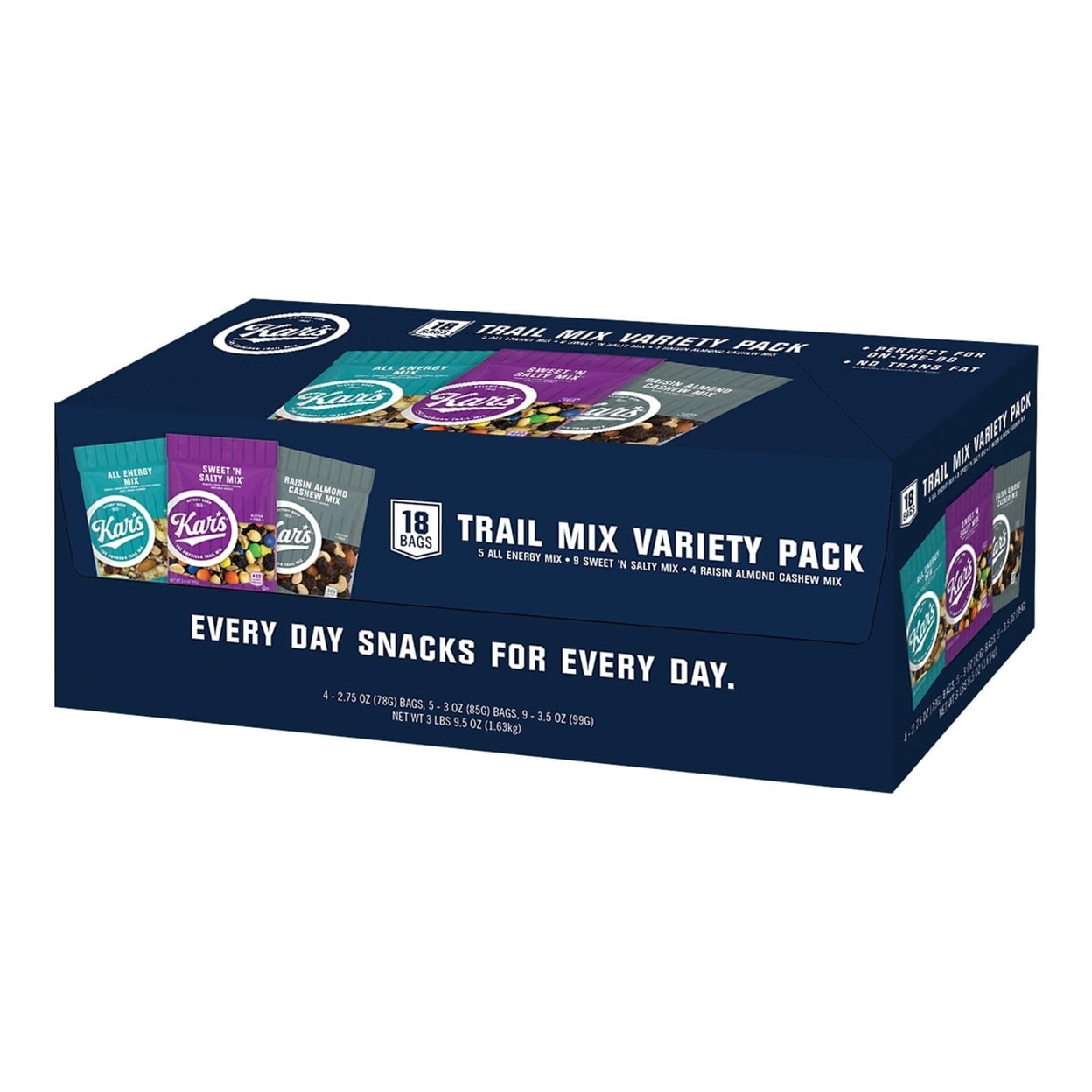 Kar's Individual Trail Nut & Fruit Mix Variety Pack - 18ct - Walmart.com