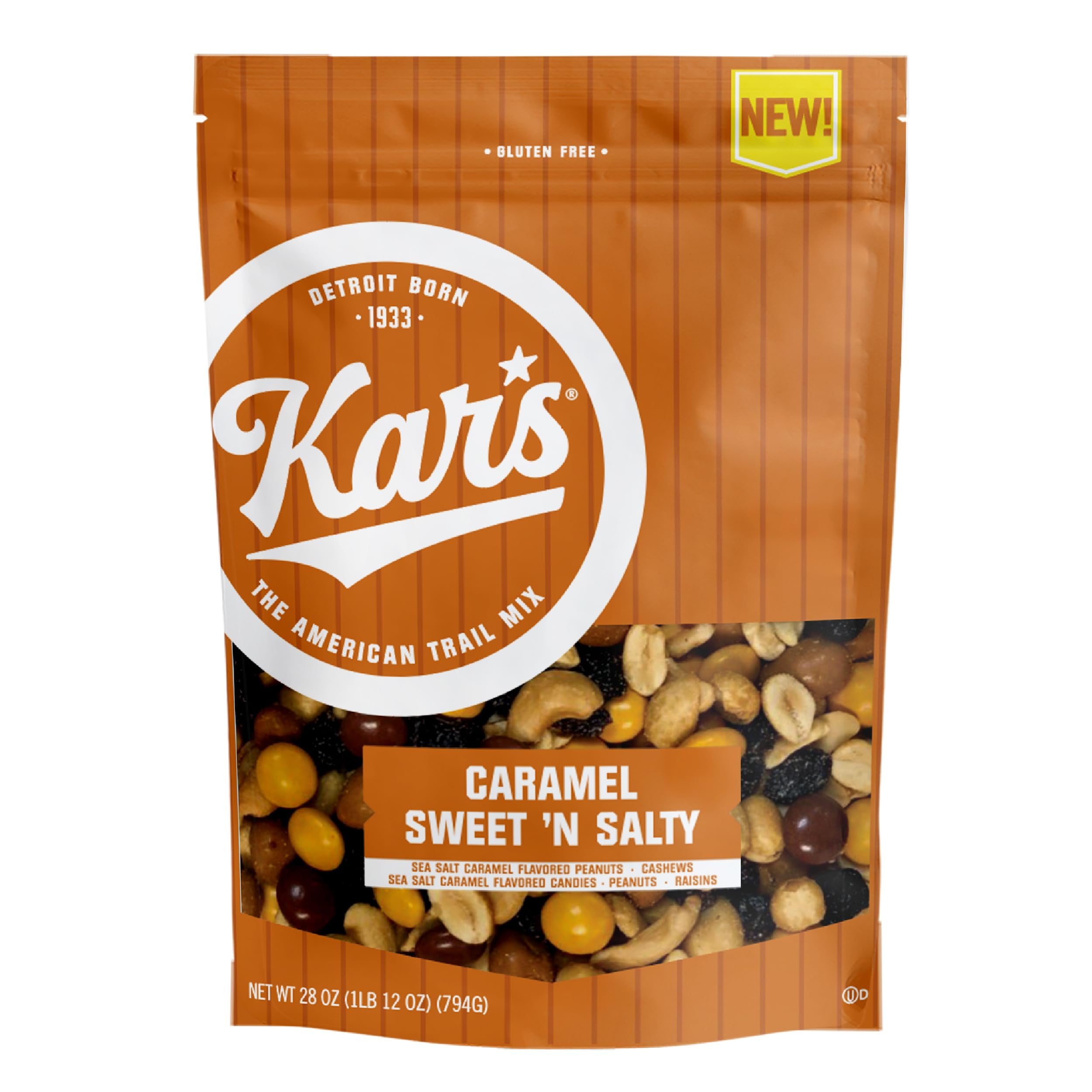 Kar’s Nuts Caramel Sweet MFF30 ‘N Salty Trail Mix, 28 oz - Resealable Pouch (Pack of 1), Gluten ...