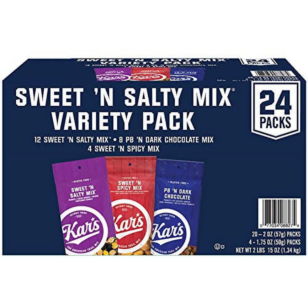 Karâ€™s Nuts Sweet â€˜N Salty Trail Mix Variety Pack, Pack of 24 â€“ Sweet â€˜N Salty, Sweet â ...