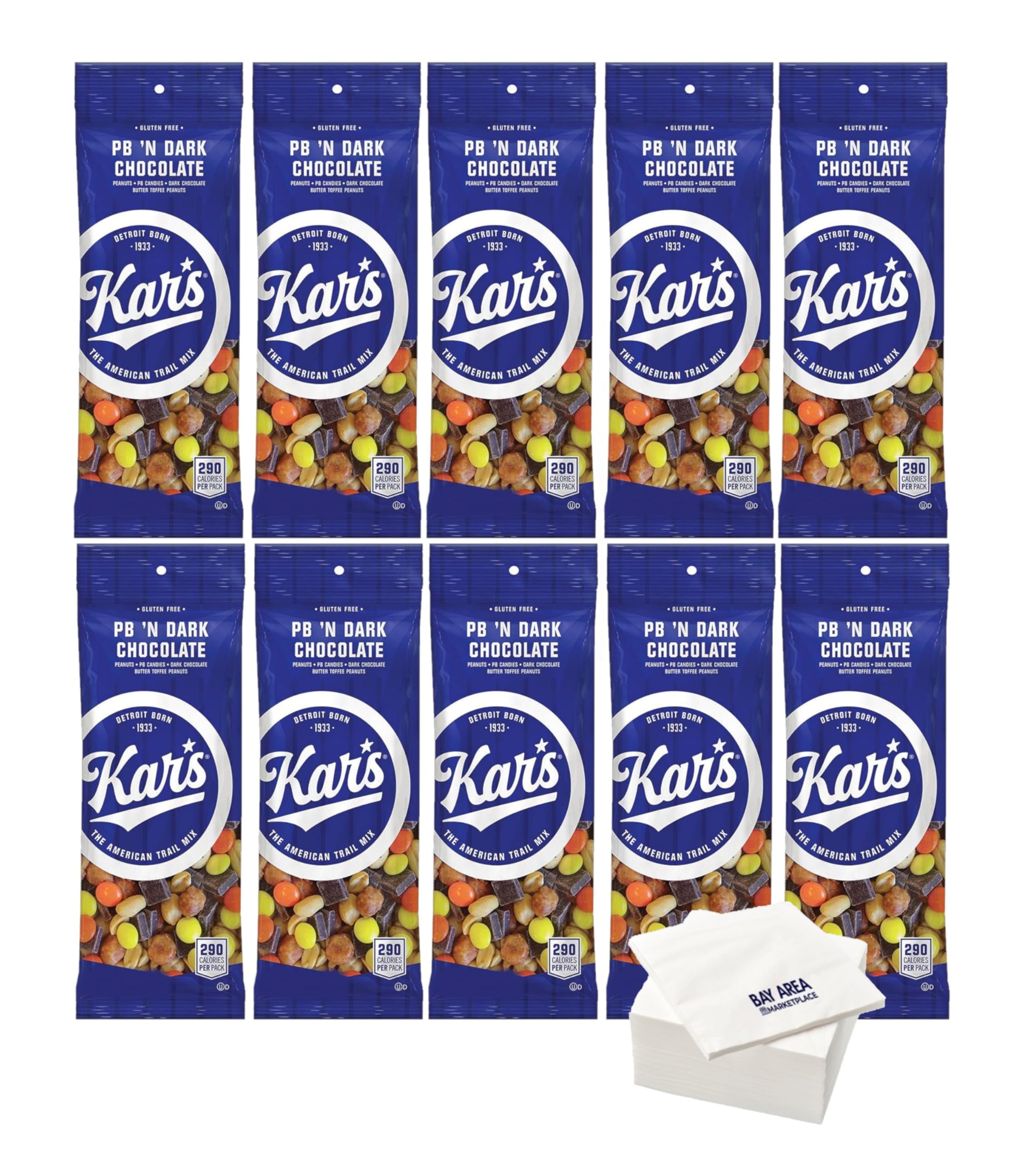 Kar's Peanut Butter and CM31 Dark Chocolate Trail Mix, 1.25oz Pouches, Pack of 10 - Walmart.com