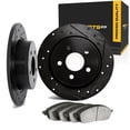 KarParts360 For BMW Z3 1998 Brake Rotor Set | Cast Iron | Black ...