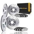 KarParts360 For Volkswagen Touareg 2006 07 08 09 2010 Rotor Set | Front ...