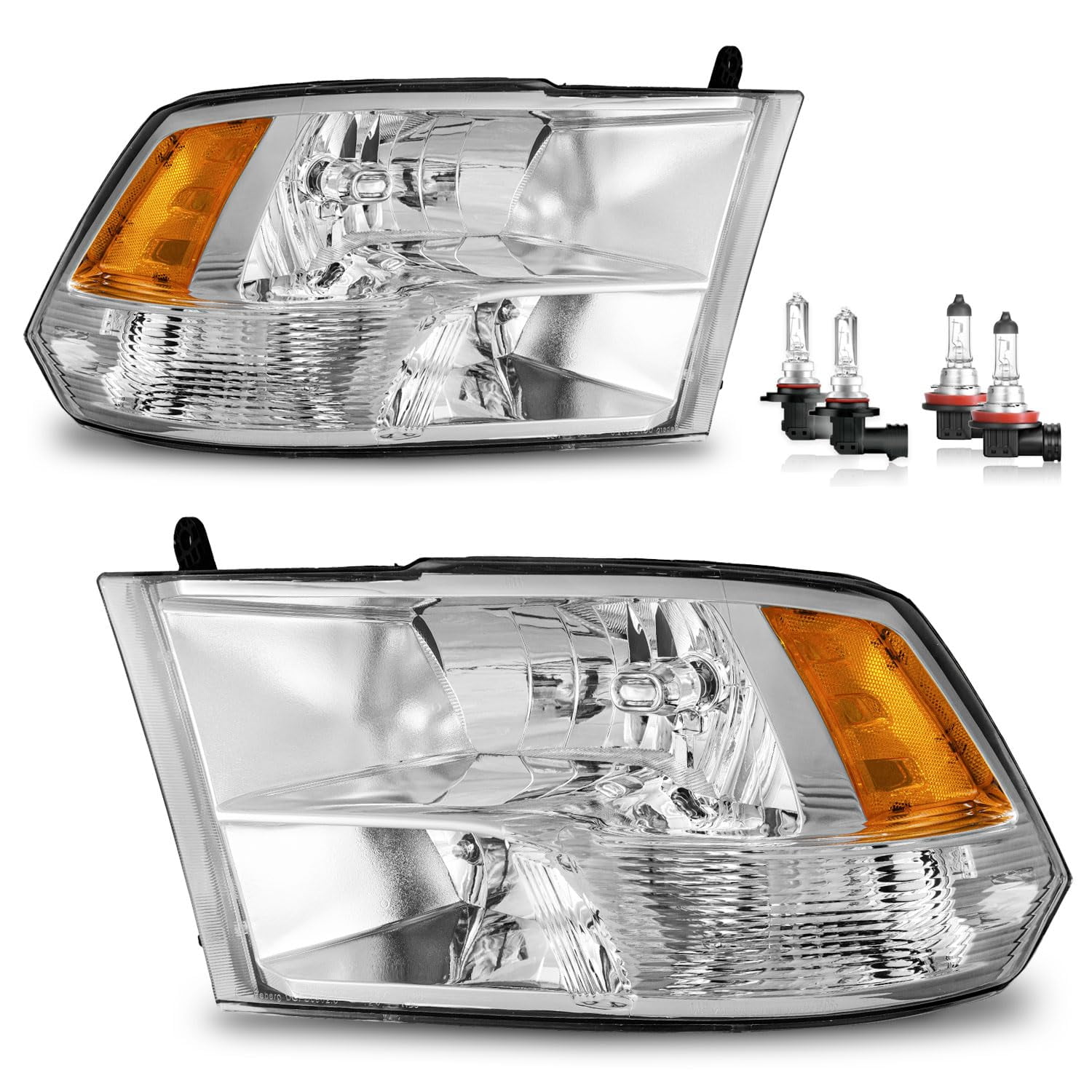 KarSpareHub Headlights for 2009-2018 SSF20 Dodge Ram 1500/2010-2018 ...