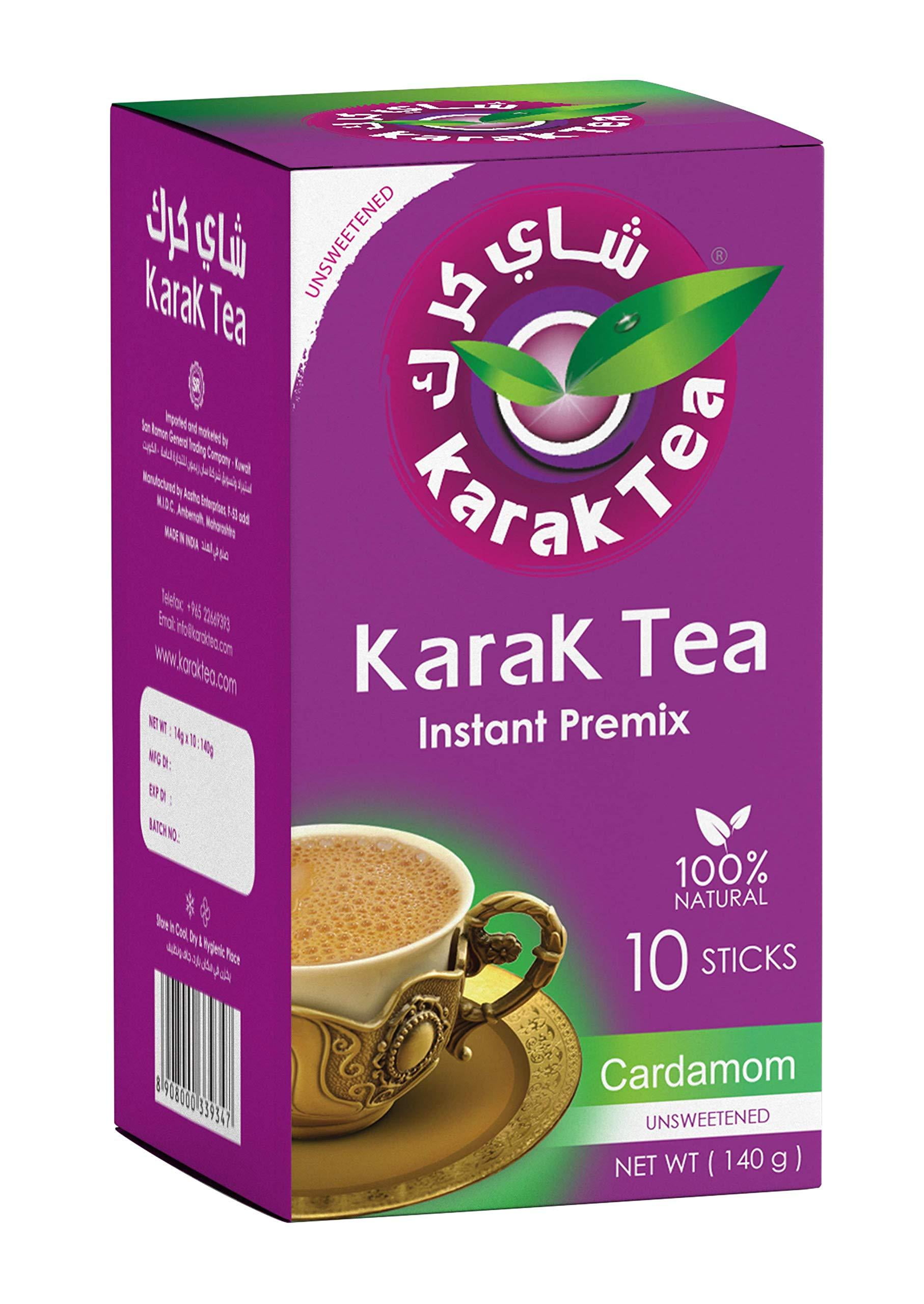 Karak Tea Instant Premix with Cardamom unsweetened 10 sticks 140g ...