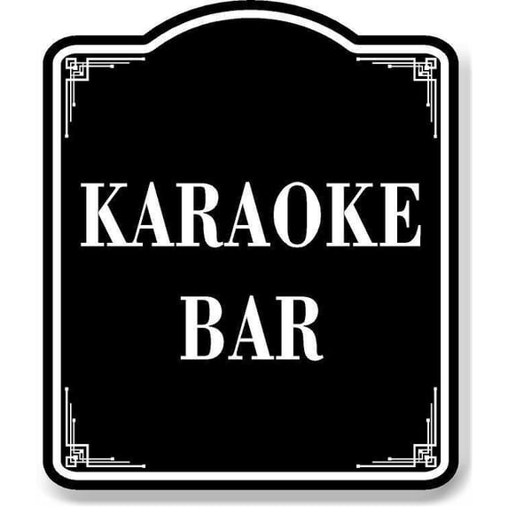 Karaoke Bar BLACK Aluminum Composite Sign, 8.5"x10" - Walmart.com