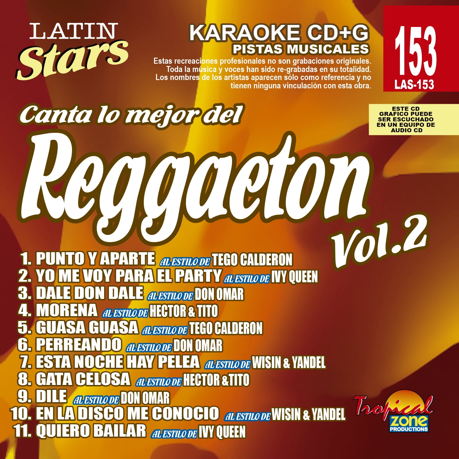 Karaoke Latin Stars 153 Reggaeton Vol.2 - Walmart.com