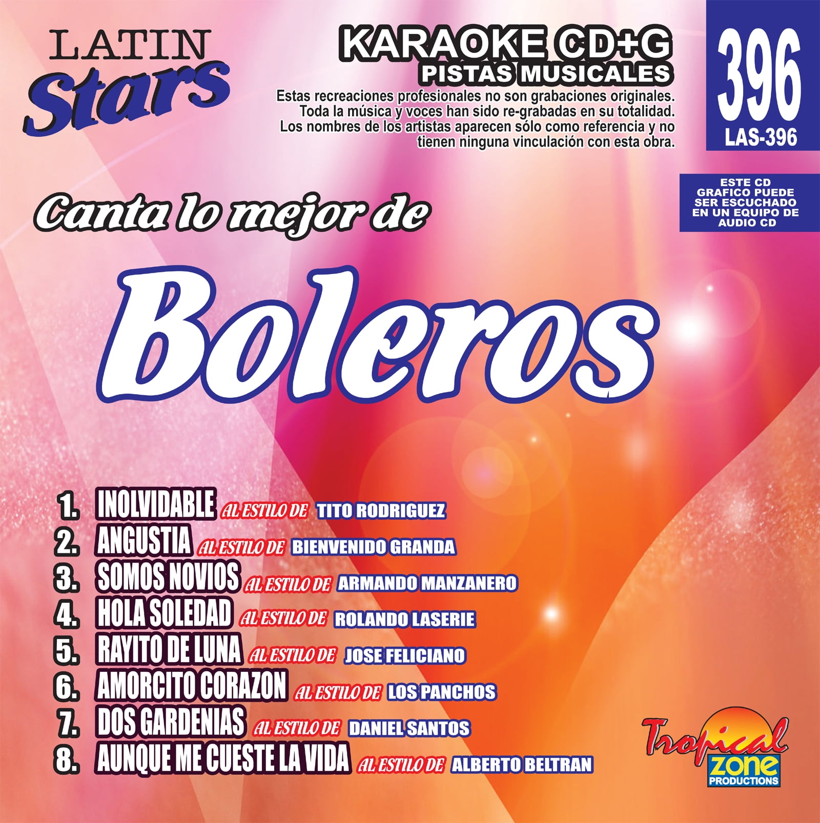 Karaoke Latin Stars 396 Boleros Vol. 1 - Walmart.com