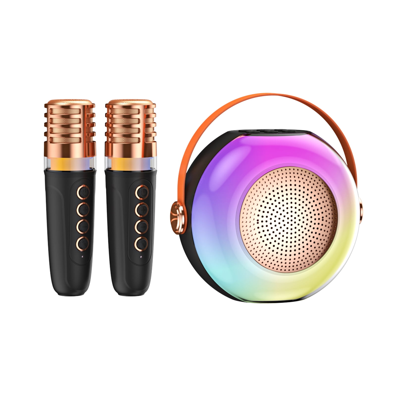 Karaoke Machine with 2 Wireless Microphones BT Microphone and Speaker ...