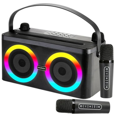 JAUYXIAN Karaoke Machine, Home Singing Karaoke Speaker, Portable Party Speaker with Breathing ...