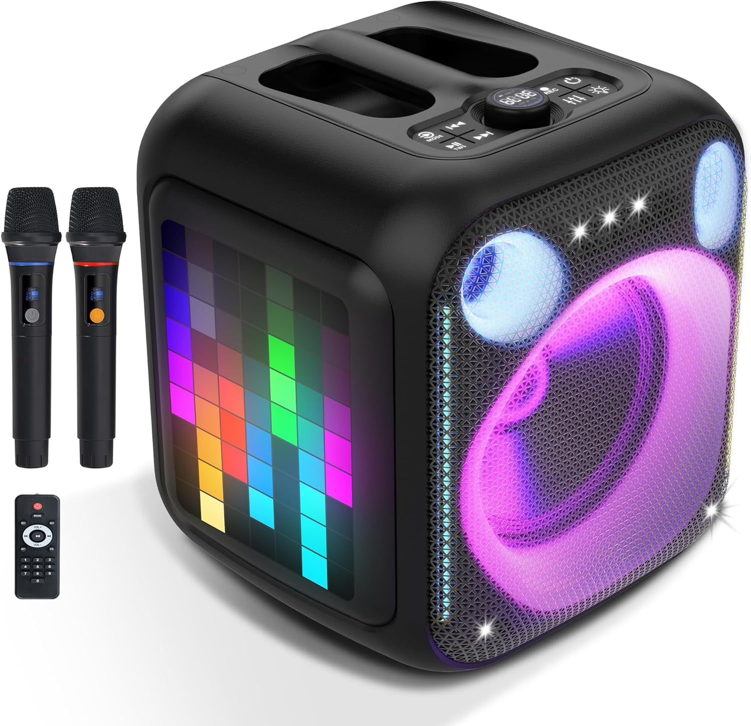 Karaoke Machine with Display Light, Professional PA System for Adults ...