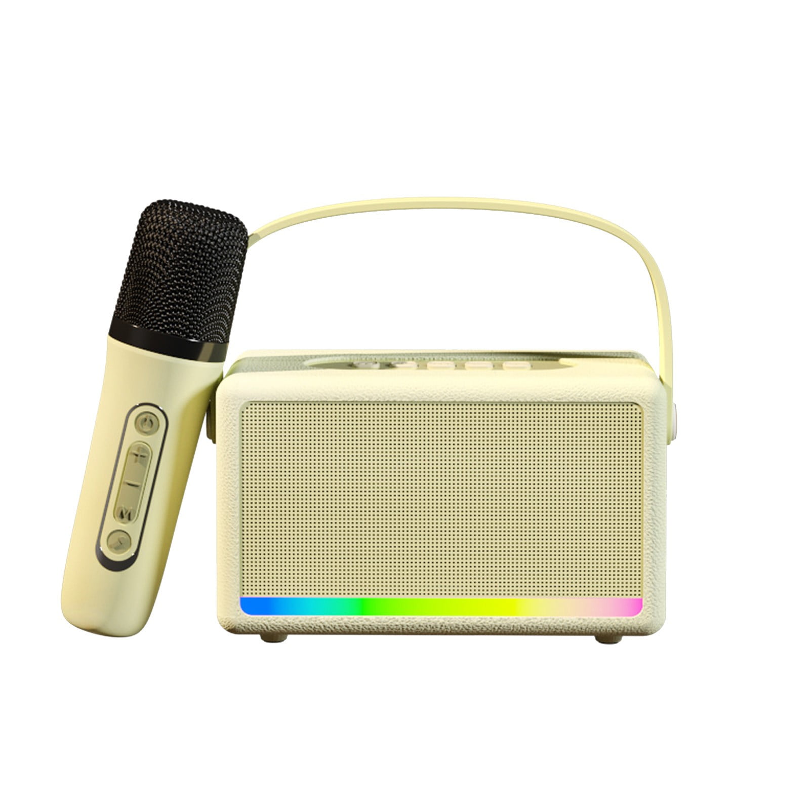 Karaoke Machine for Kids Adults, Portable Bluetooth Mini karaoke Microphone Singing Speaker with ...