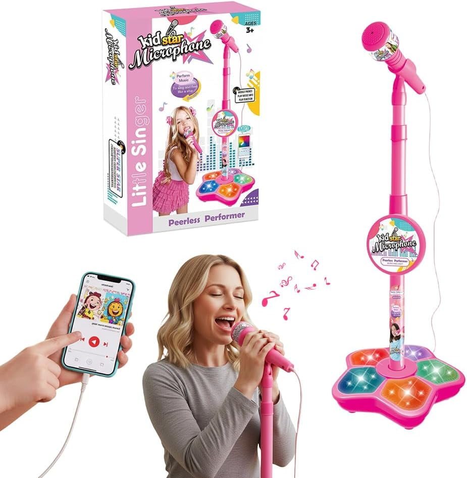 Karaoke Machine with Light, 2025 Upgrade Star Microphone with Stand ...