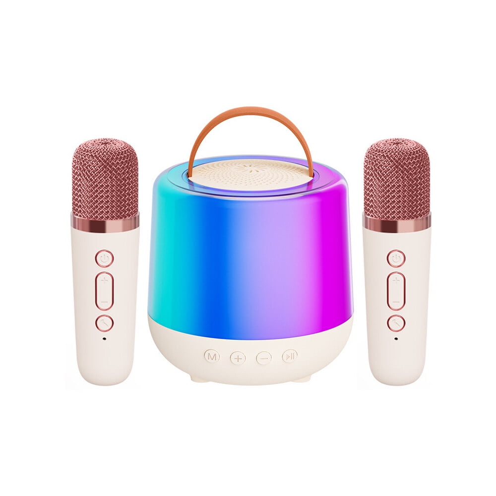 Karaoke Machine Mini Wireless Microphone and Speaker Set with 2 ...