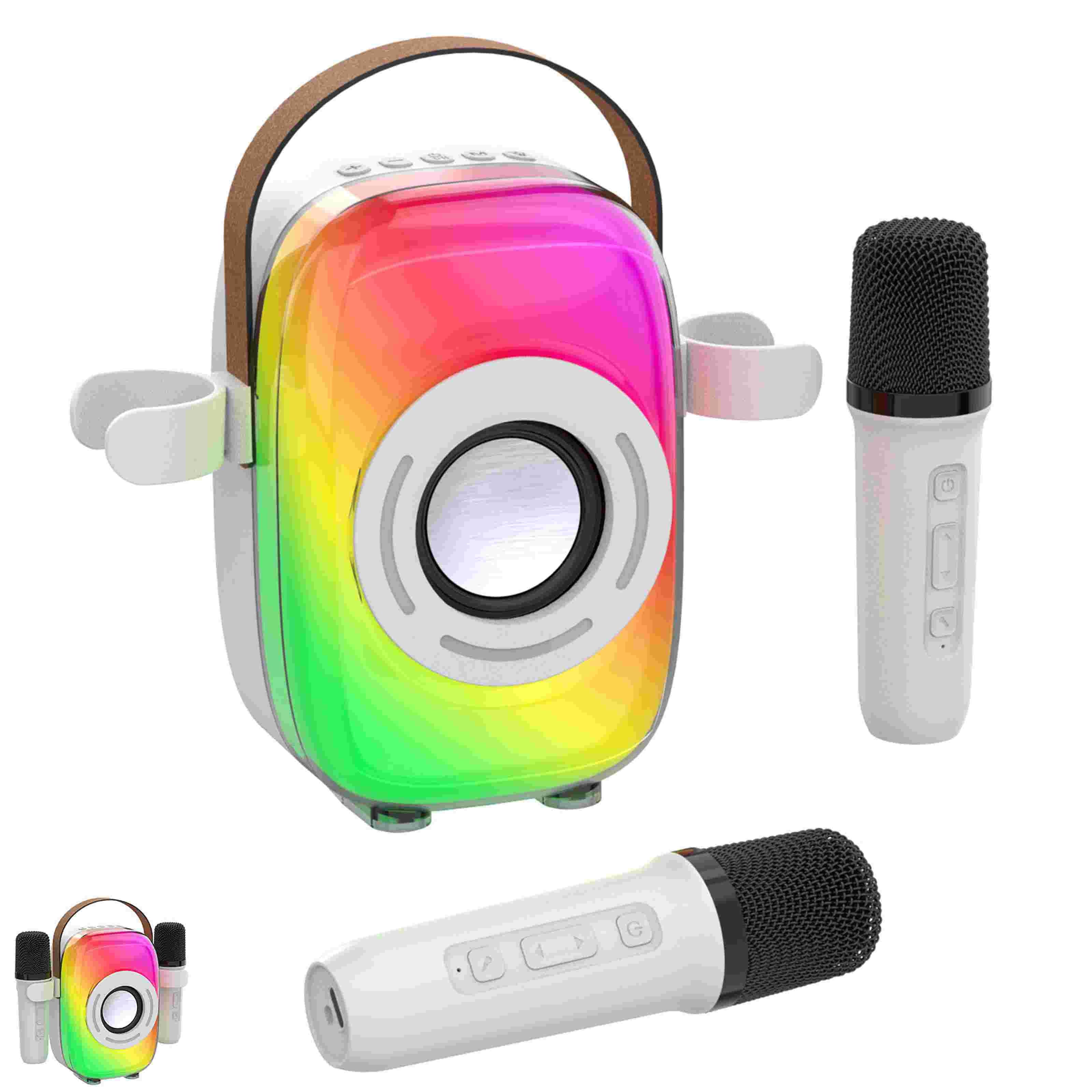 Karaoke Machine for Kids, Mini Karaoke Bluetooth Speaker with 2 ...