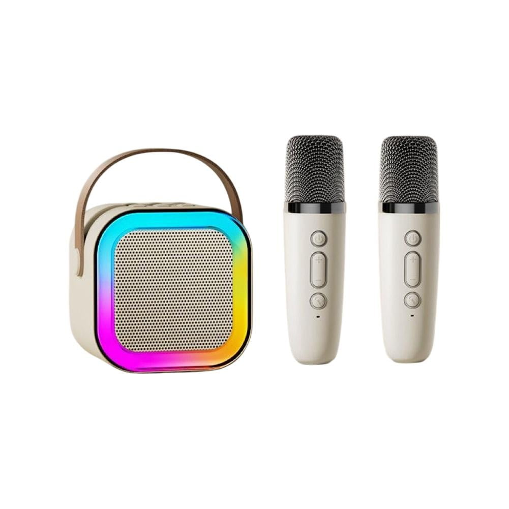 Karaoke Machine with 2 Microphones, Bluetooth-Compatible Speaker Gifts ...