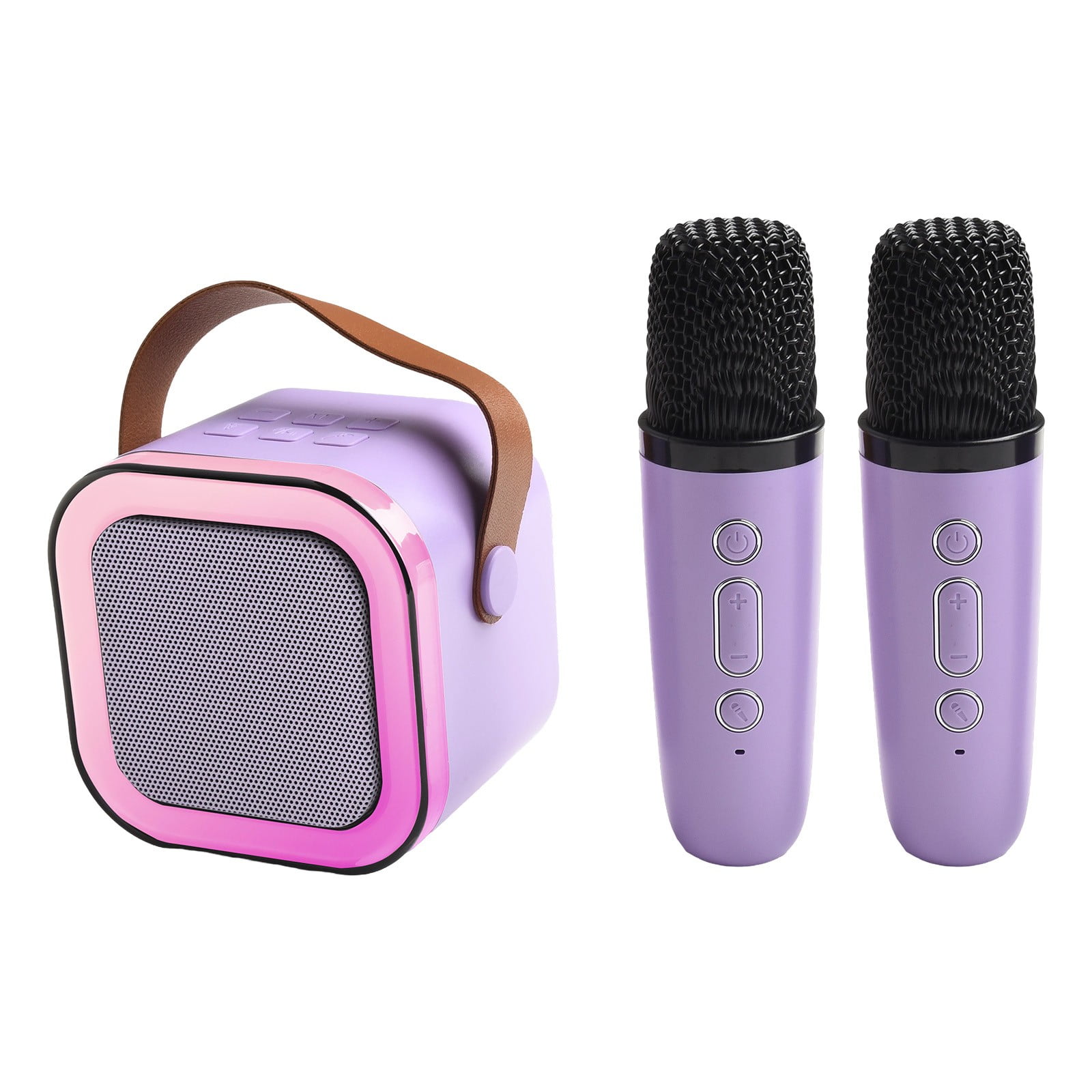 Karaoke Machine with 2 Microphones, Bluetooth-compatible Speaker Gifts ...