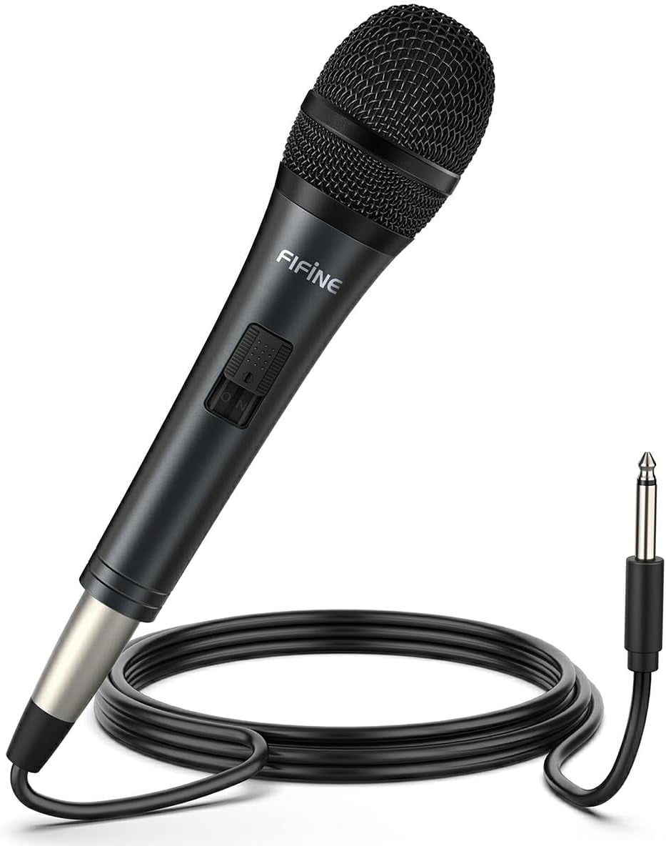 Karaoke Microphone, Dynamic Vocal Microphone for Speaker, 6.35MM Wired ...