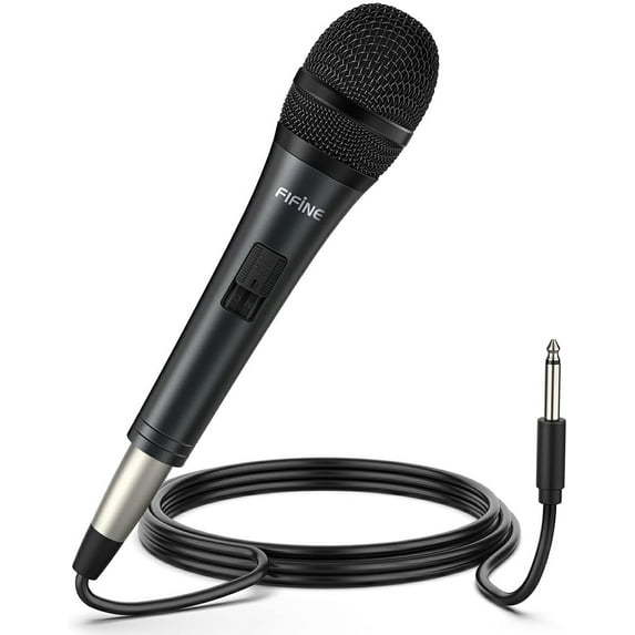 Karaoke Microphone, Dynamic Vocal Microphone for Speaker, 6.35MM Wired ...