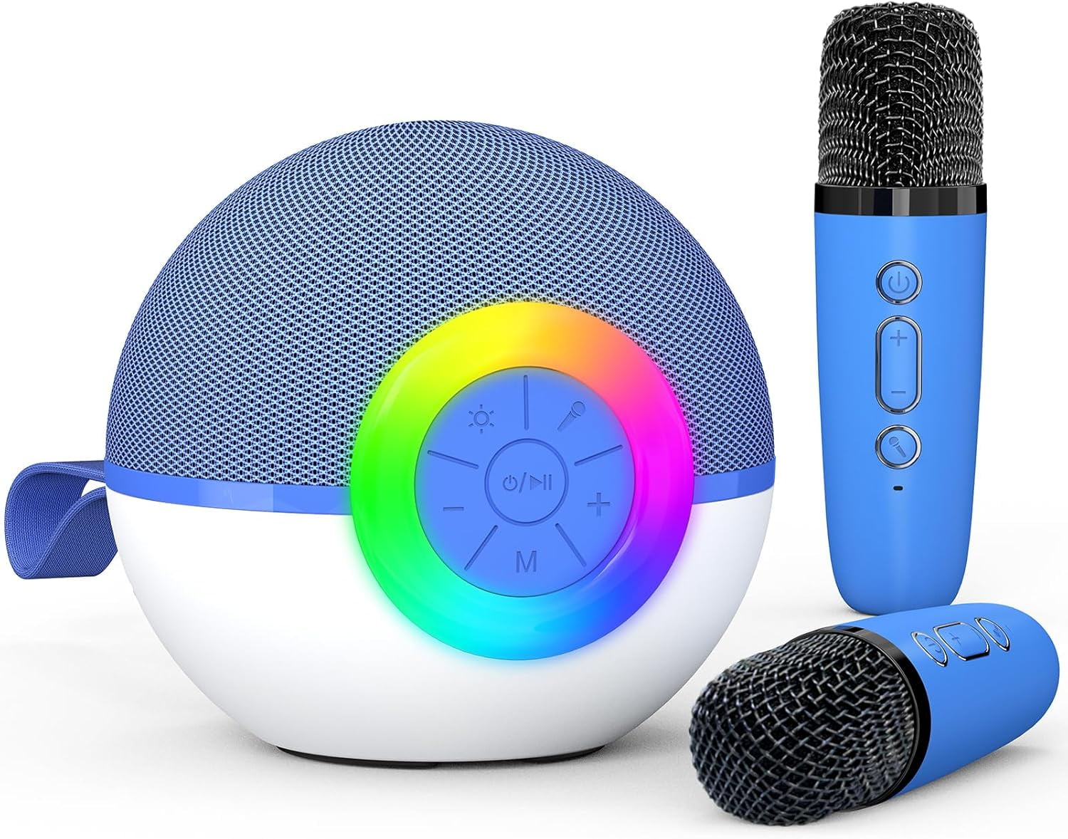 Karaoke Microphone Machine for , Mini Portable Speaker with 2 Mics ...