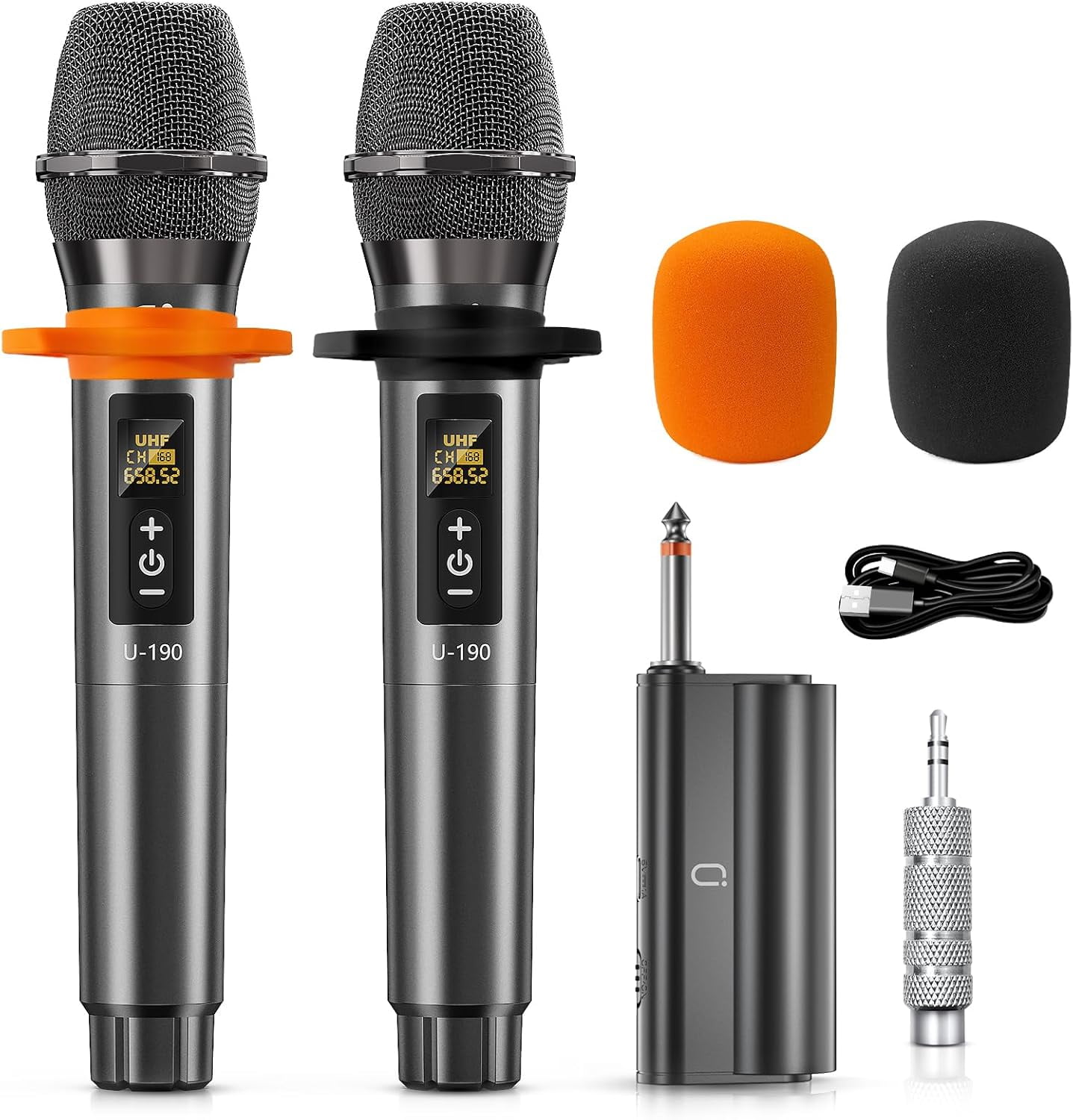Karaoke Microphone Wireless Mic, Universal Professional UHF Dynamic Mic ...