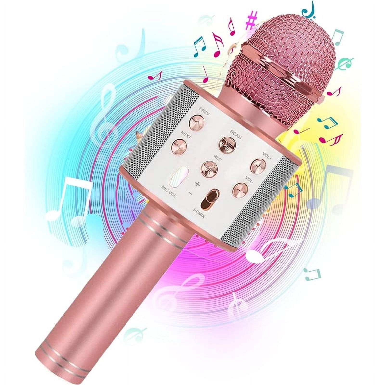 Karaoke Microphone Wireless, Portable Kids Microphone, 3 in 1 Portable ...