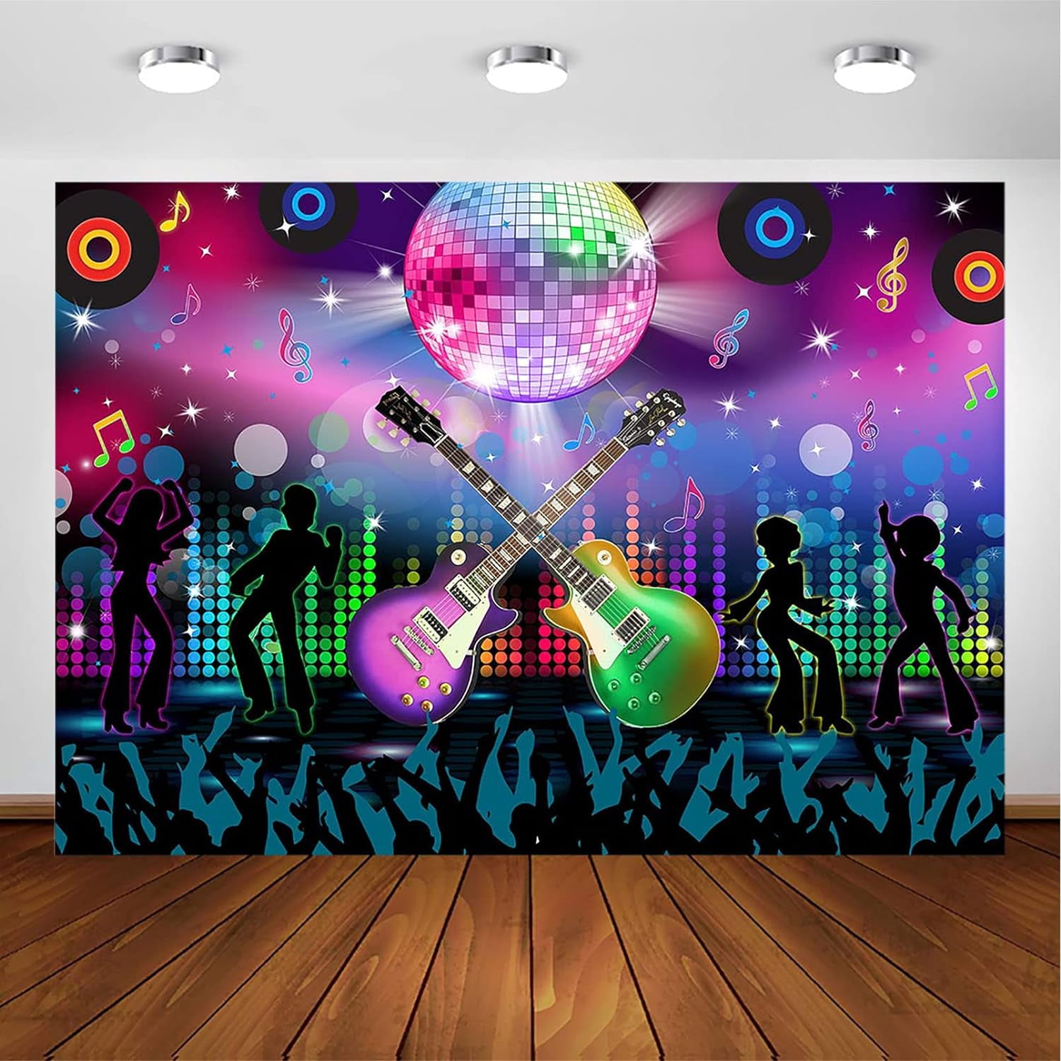 Karaoke Party Decor Rock and Roll Backdrop Hip Pop Theme Birthday Party ...