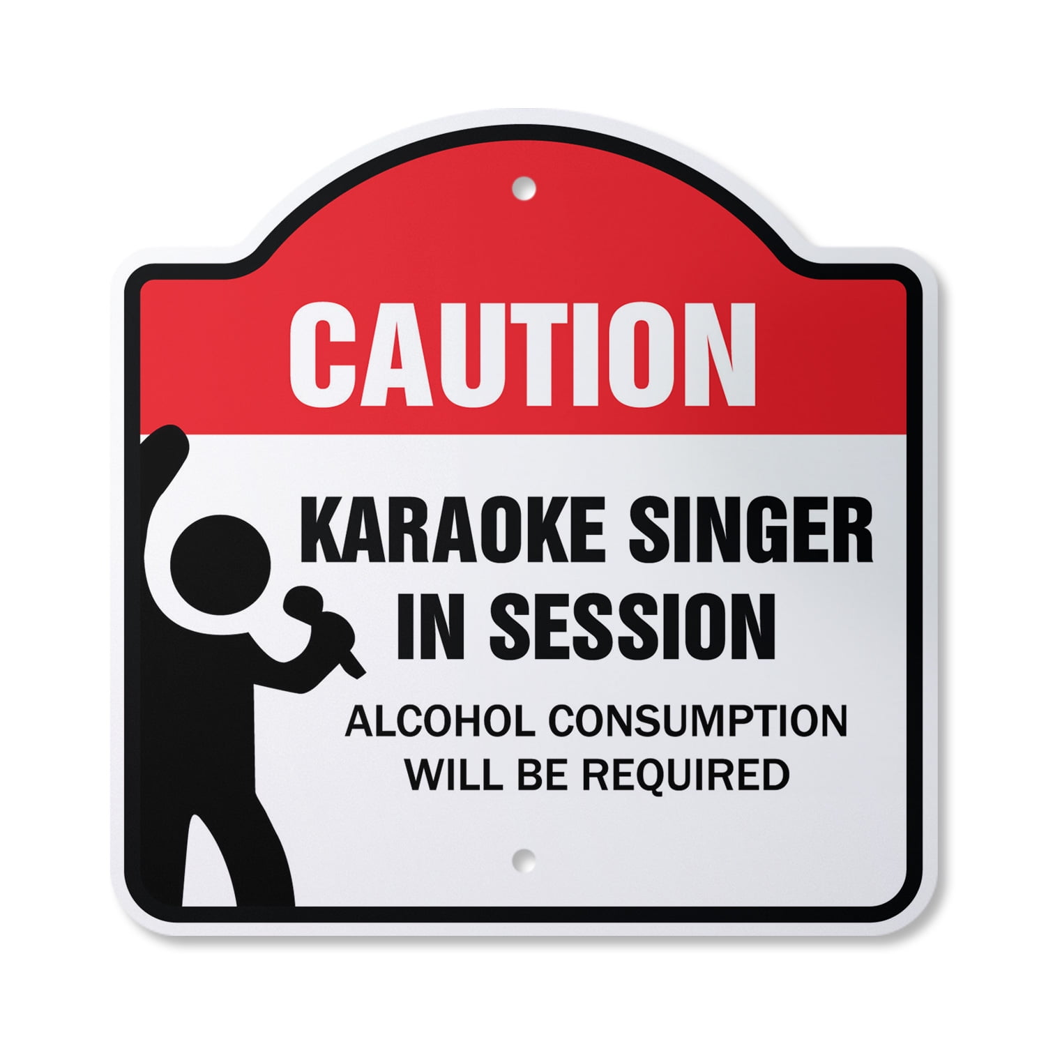 Karaoke Singer In Session 12" X 12" Sign | Indoor/Outdoor Plastic ...