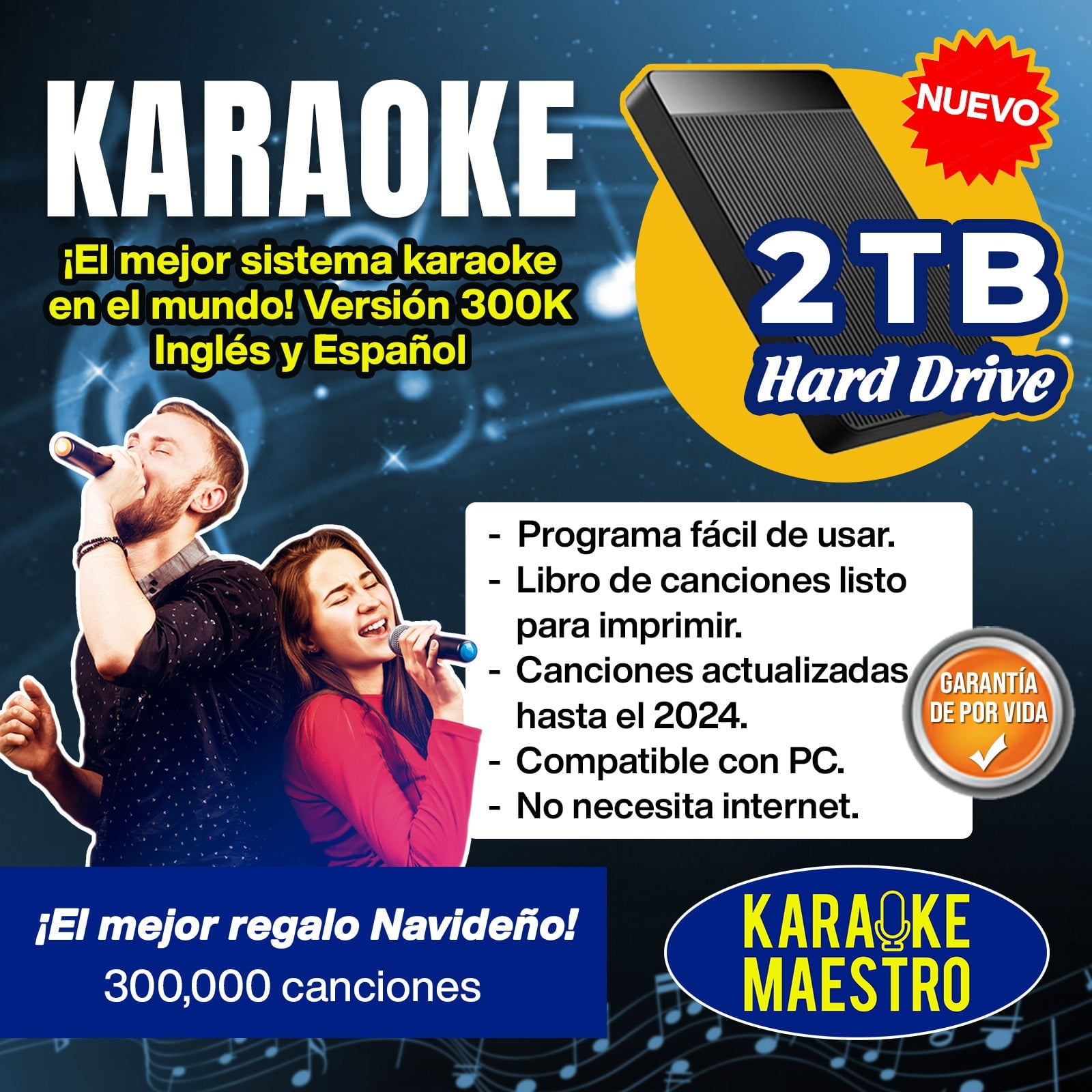 Karaoke en inglés y español 300K canciones en HD con Sistema profesional y el mejor software ...