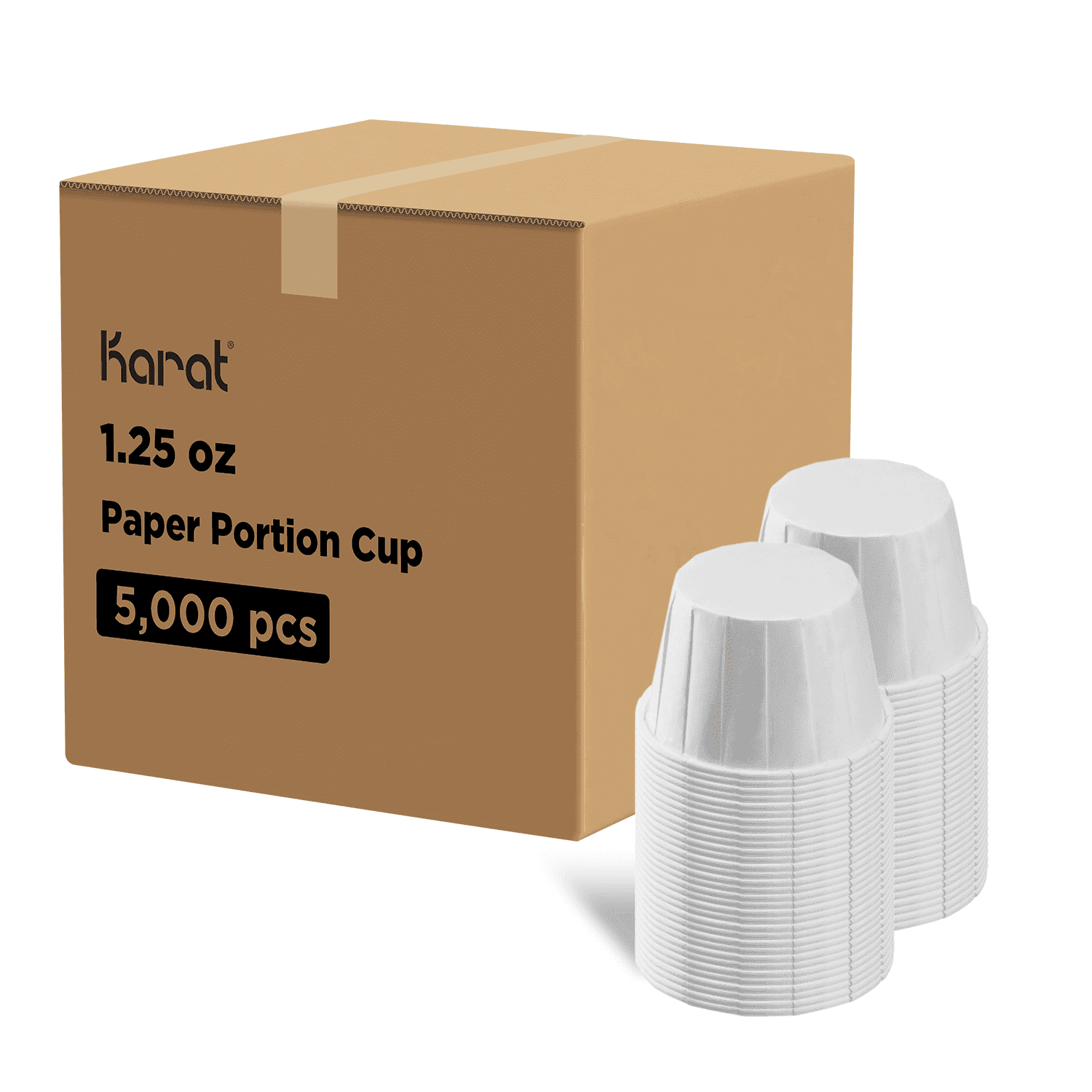 Karat Disposable 1.25oz Paper Portion Cups - Pack of 5,000 - Walmart.com