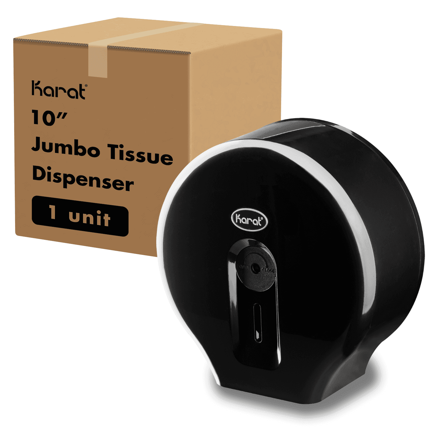 Karat 10" Jumbo Roll Tissue Dispenser, Black - 1 unit - Walmart.com
