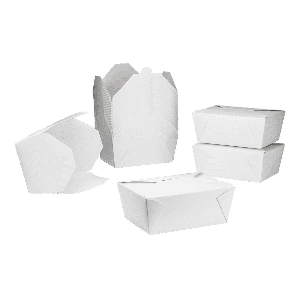Karat 110 fl oz Fold-To-Go Box #4 - White - 160 ct - Walmart.com