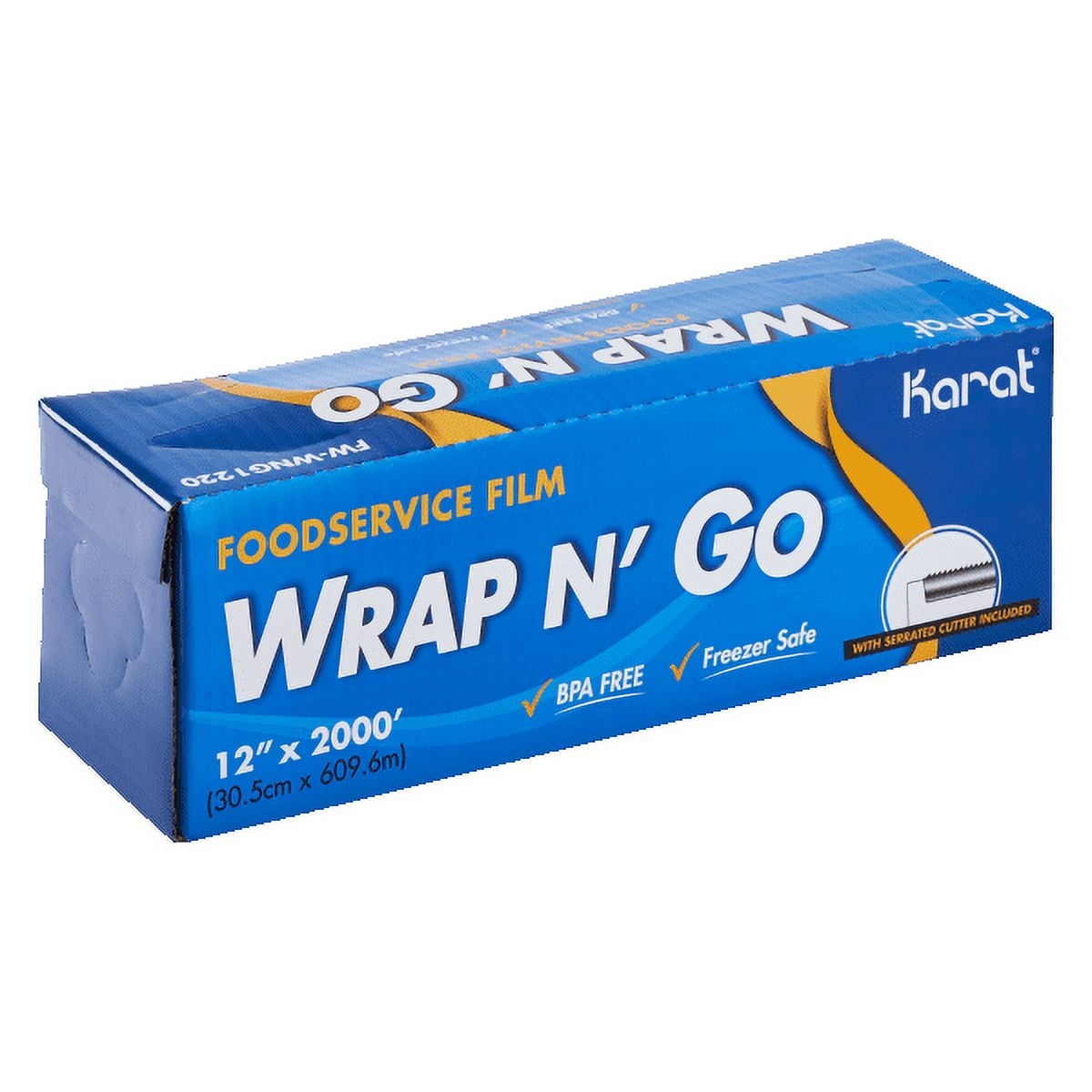 "Karat Large Roll Cling Foodservice Film, Quick Cut, 12"" x 2000ft BPA ...