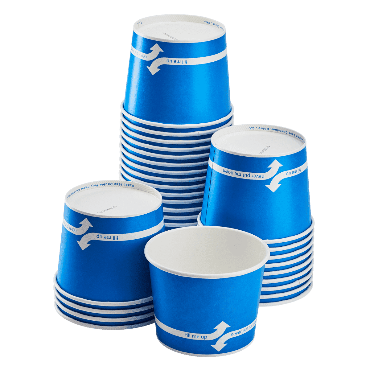 Karat 16oz Blue Food Containers, 112mm, 1,000 ct, Stackable - Walmart.com