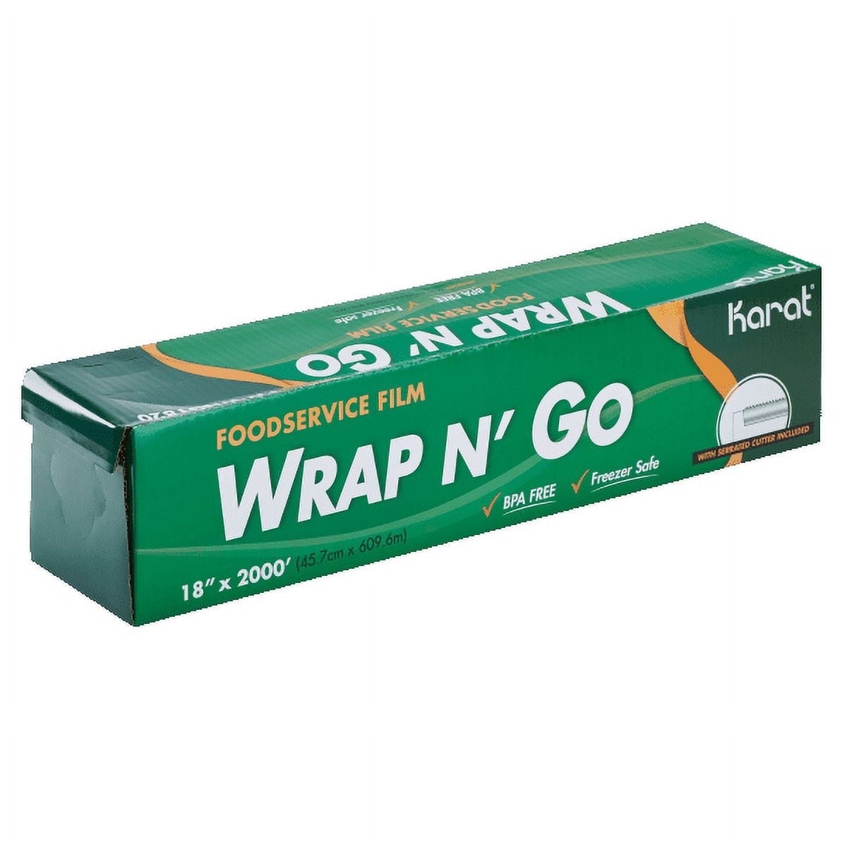 "Karat Large Roll BPA Free Heavy Duty Cling Foodservice Film 18"" x ...