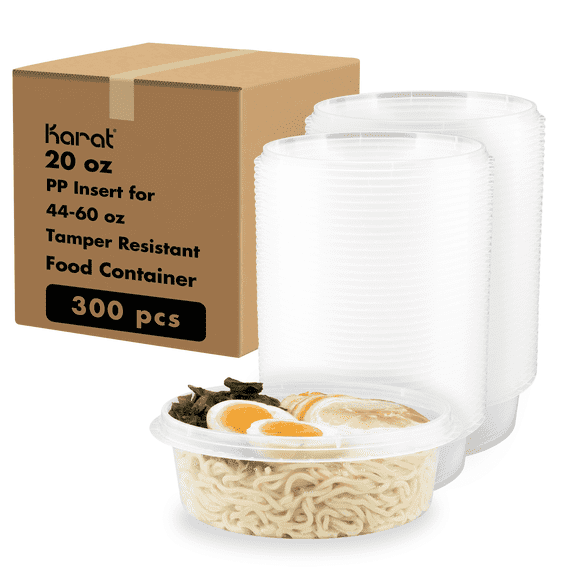 Karat 20oz PP Insert for 34-60oz Tamper Resistant Injection Molded ...
