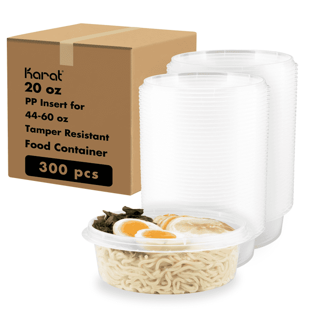 Karat 20oz PP Insert for 34-60oz Tamper Resistant Injection Molded ...