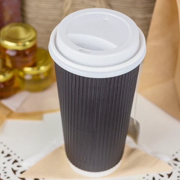 Karat 20oz Ripple Paper Hot Cups - Black (90mm, 500 ct)/Cup Supplier/Distributor - Walmart.com