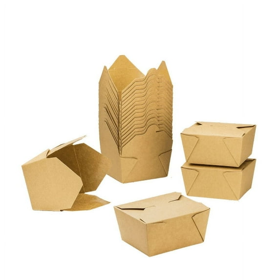 Karat, Take Out Containers, 30 fl oz Kraft Food Box, Leakproof ...