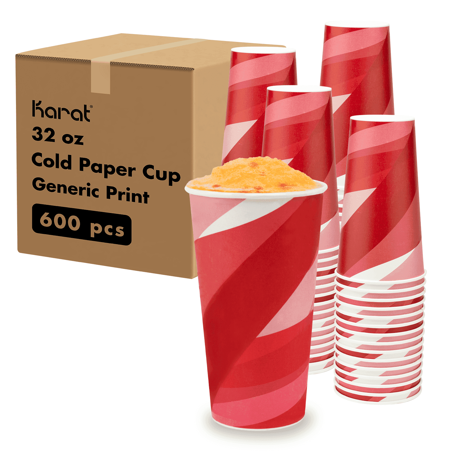 Karat 32 oz Paper Cold Cups | 104.5 mm | Kold Print, 600pcs - Walmart.com