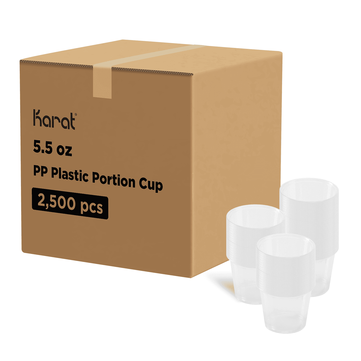 Karat Disposable Portion Cups, 5.5oz, Clear, Polypropylene Material ...